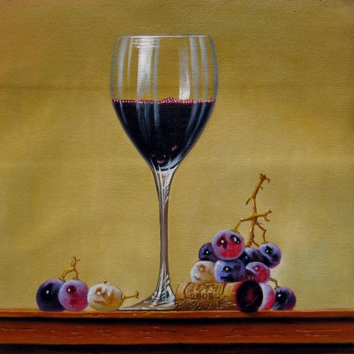 Grape glass wine 001D - Artseasy - Paintings & Prints, Still Life, Food ...