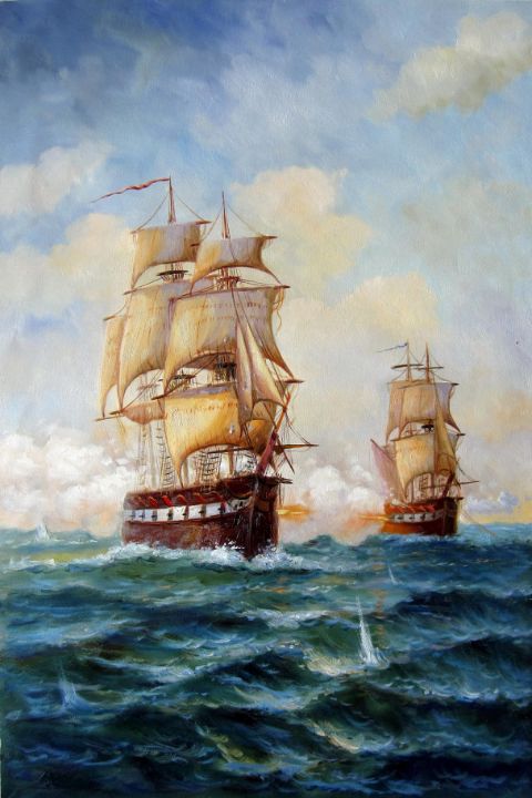 Naval battle 107 - Artseasy - Paintings & Prints, Vehicles ...