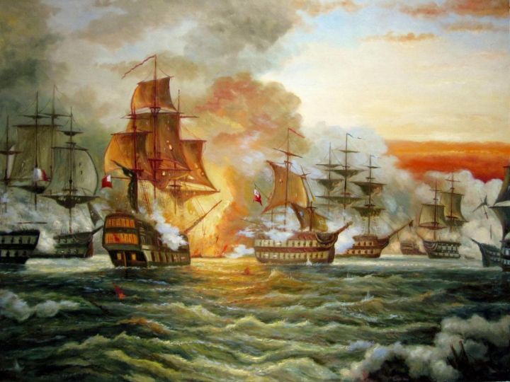 Naval battle 202D - Artseasy - Paintings & Prints, Vehicles ...