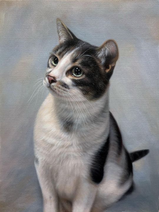 Pet portrait from your photo cat 16 - Artseasy - Paintings & Prints ...