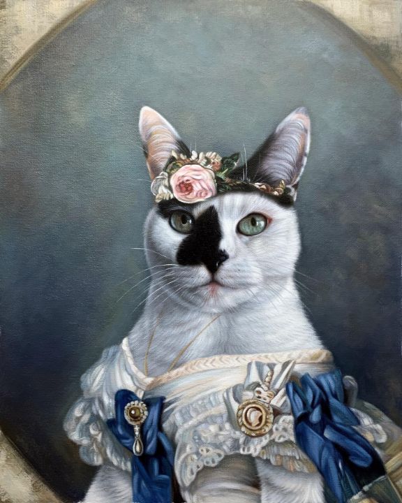 Dress Pet portrait from photo cat 02 - Artseasy - Paintings & Prints ...