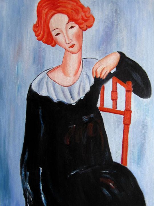 Amedeo Modigliani style 102D - Artseasy - Paintings & Prints, People ...