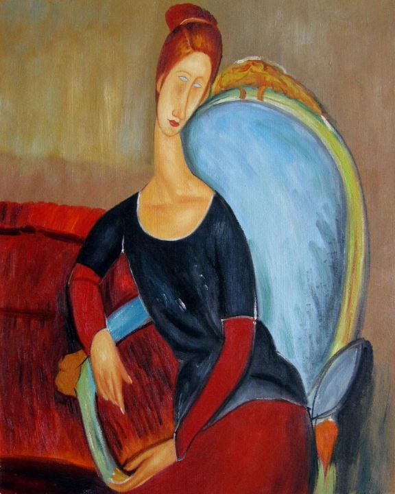 Amedeo Modigliani style 207D - Artseasy - Paintings & Prints, People ...