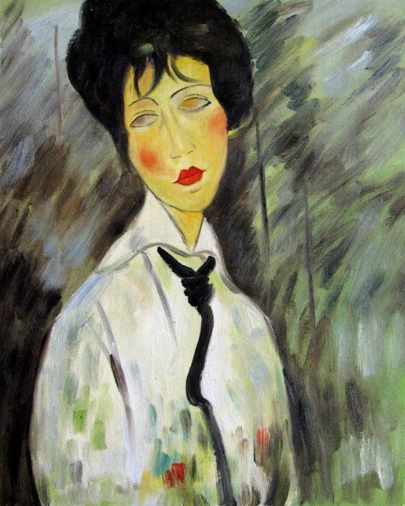 Amedeo Modigliani style 208 - Artseasy - Paintings & Prints, People ...