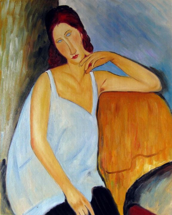 Amedeo Modigliani style 214D - Artseasy - Paintings & Prints, People ...