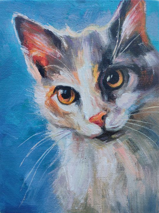 Cat 501 - Artseasy - Paintings & Prints, Animals, Birds, & Fish, Cats ...