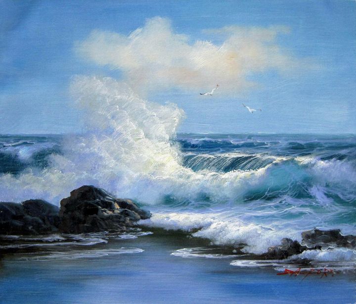 Seawave 424 - Artseasy - Paintings & Prints, Landscapes & Nature, Beach ...