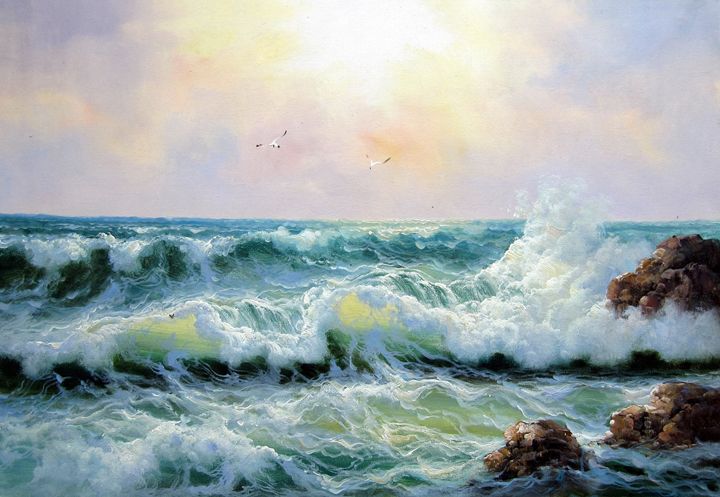 Seawave #311 - Richard Zheng - Paintings & Prints, Landscapes & Nature ...