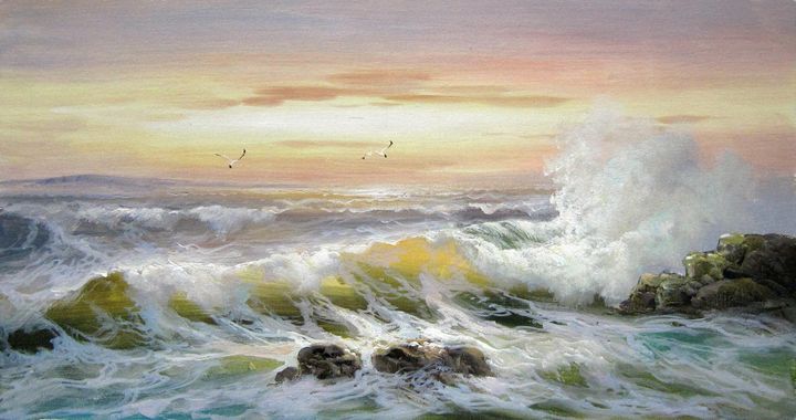 Seawave #227 - Richard Zheng - Paintings & Prints, Landscapes & Nature ...