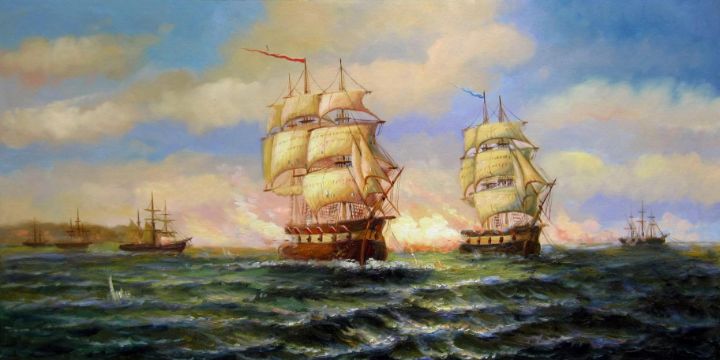 Naval battle 204 - Artseasy - Paintings & Prints, Vehicles ...
