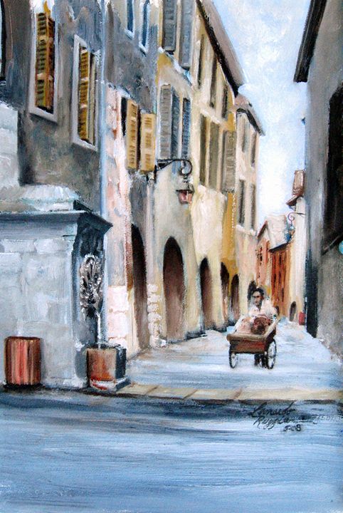 Early Morning Vendor - Leonardo Ruggieri Fine Art Paintings - Paintings ...