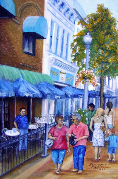 Broad Street Red Bank, NJ - Leonardo Ruggieri Fine Art Paintings ...