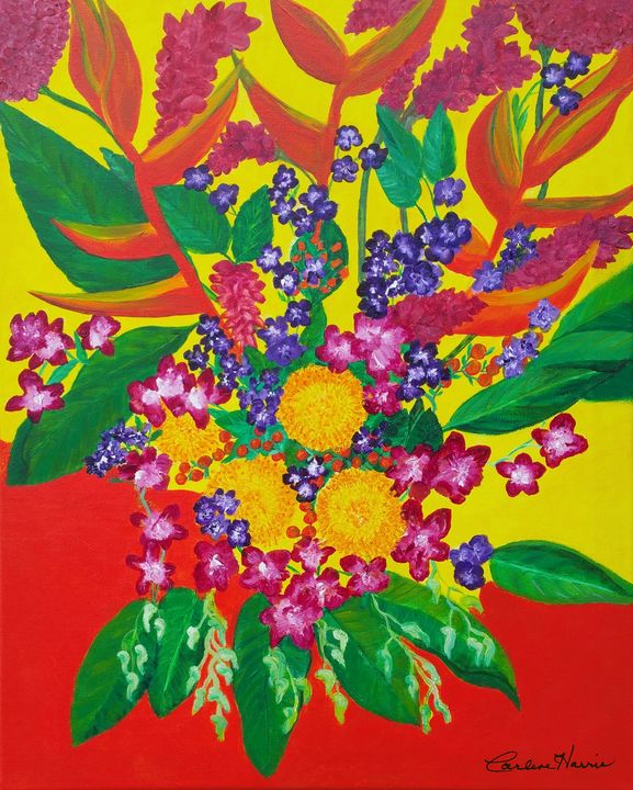 Colorful Flower Bouquet - Fun With Art - Paintings & Prints, Flowers ...