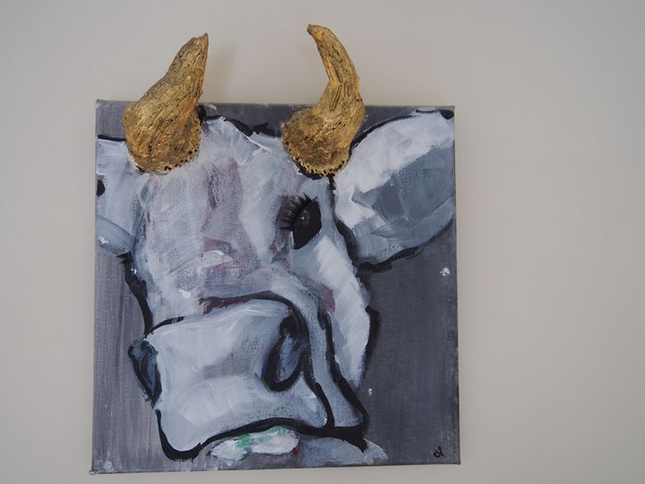 Moody Cow - "inverted" - Anouschka - Paintings & Prints, Animals, Birds ...