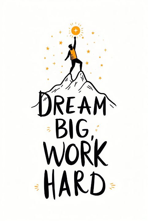 Dream Big, Work Hard - Inspirational - Wall Elegance - Paintings ...