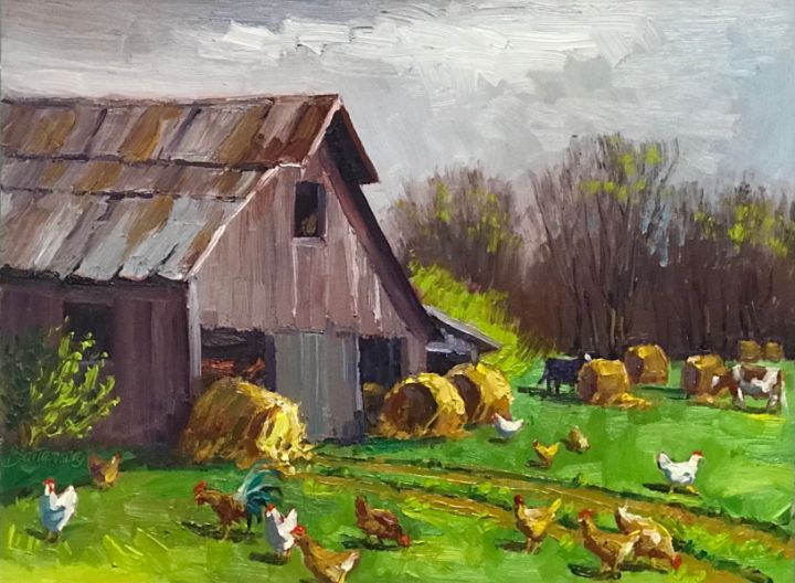 Spring Farm - Battenberg Gallery - Paintings & Prints, Animals, Birds ...