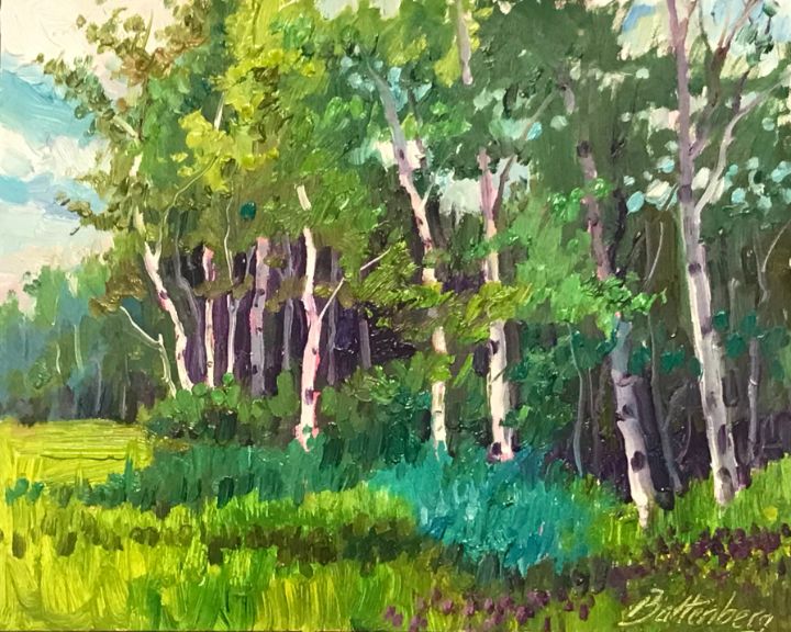 Birch Grove - Battenberg Gallery - Paintings & Prints, Landscapes ...