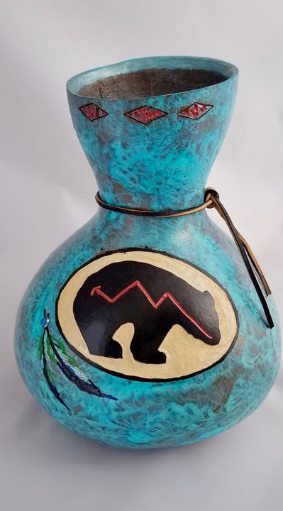 Native American Gourd Art Ideas Native American Design Large Hand