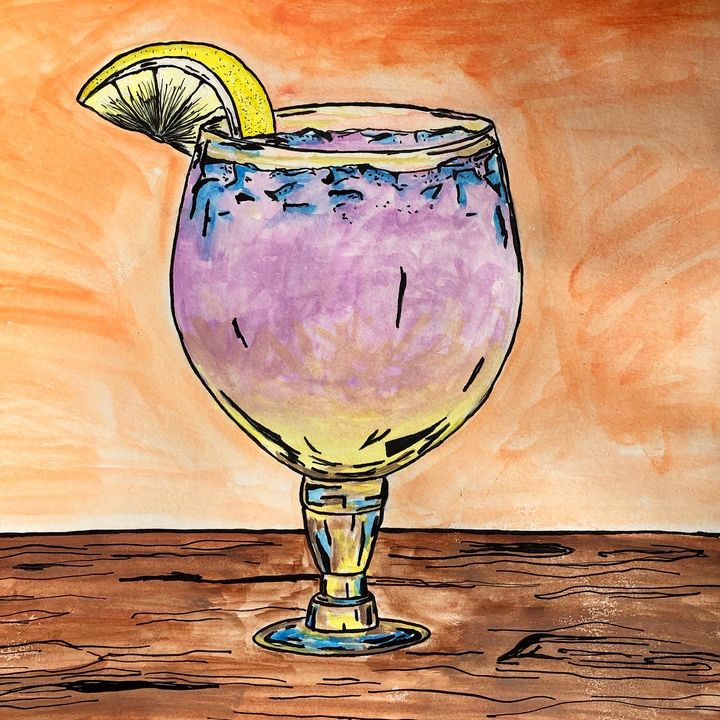 Desert Sunset Cocktail - Kolors By Kat - Paintings & Prints, Food ...