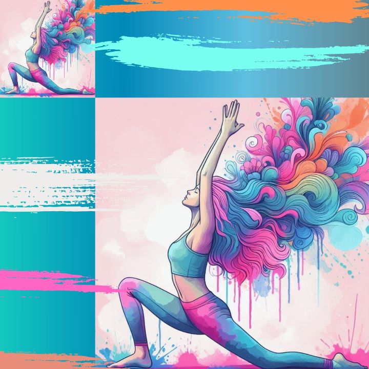 A Colorful Yoga Journey - Yoga Blast Digital Art Designer - Digital Art ...