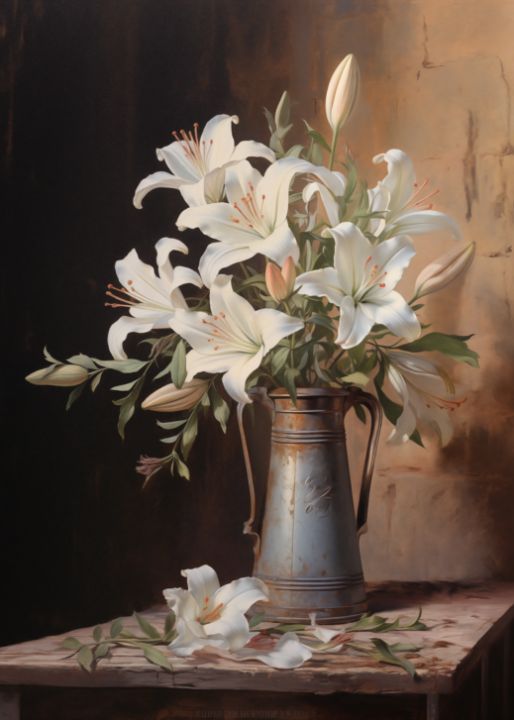 Luminous Tranquility Vase Flowers - Pi Photography & Fine Art - Digital ...