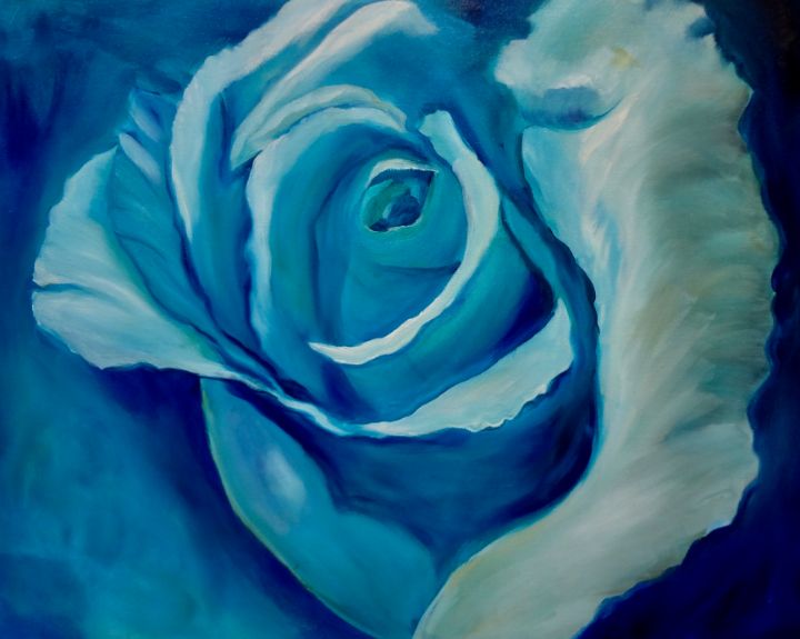 Turquoise Rose - Jennylee - Paintings & Prints, Flowers, Plants ...