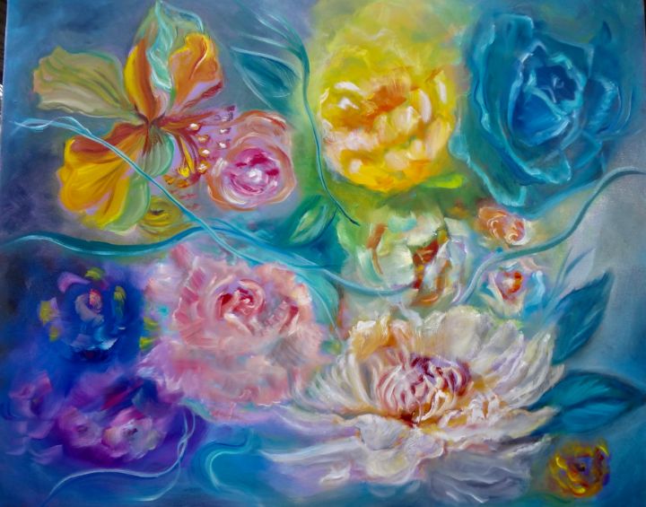 Colorful Floral Collage No.2 - Jennylee - Paintings & Prints, Flowers ...