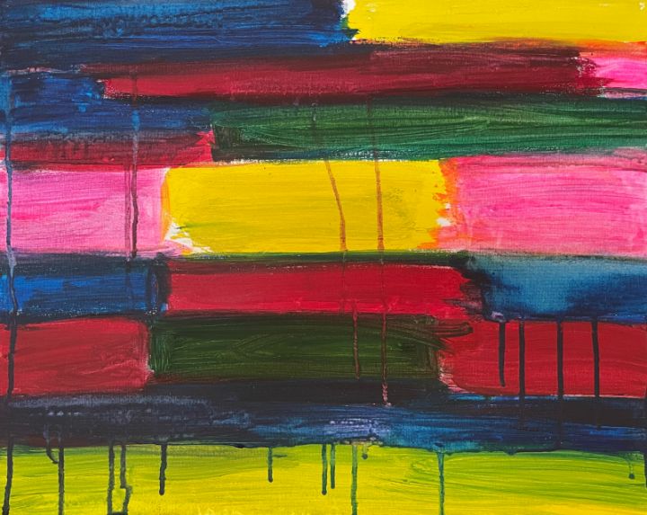 Yellow Stripe - Linn Bae - Paintings & Prints, Abstract, Color - ArtPal
