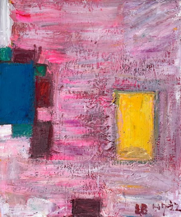 Yellow Rectangle - Linn Bae - Paintings & Prints, Abstract, Color - ArtPal