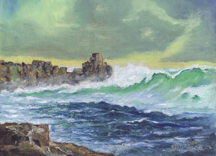 Looking towards Veryan bay Cornwall - Phil Willetts - Paintings ...