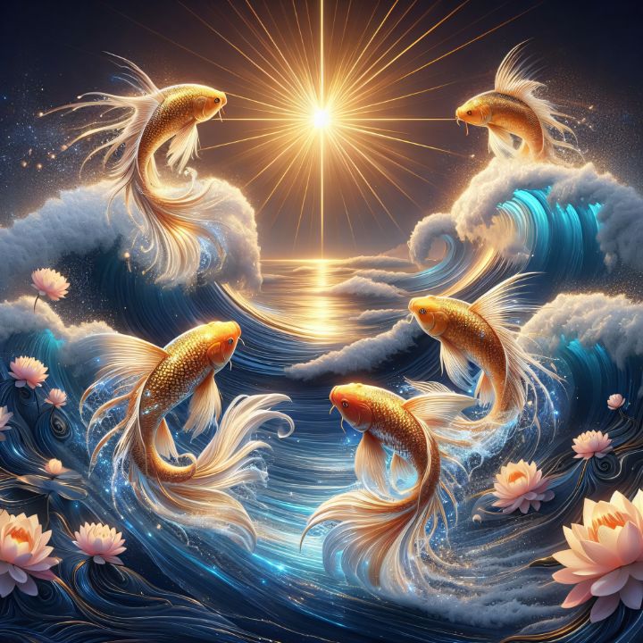 Flying Koi Fishes Enjoy the Freedom - Shylin - Digital Art & AI ...