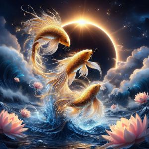 Flying Koi Fishes Enjoy the Freedom - Shylin - Digital Art & AI ...