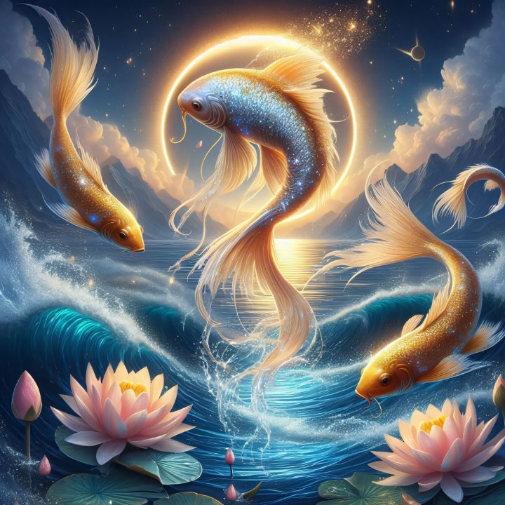 Flying Koi Fishes Enjoy the Freedom - Shylin - Digital Art & AI ...