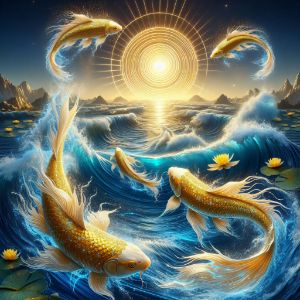 Flying Koi Fishes Enjoy the Freedom - Shylin - Digital Art & AI ...