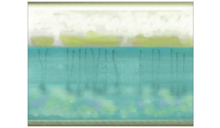 Flower Pond I - Downe Burns Gallery - Paintings & Prints, Abstract ...