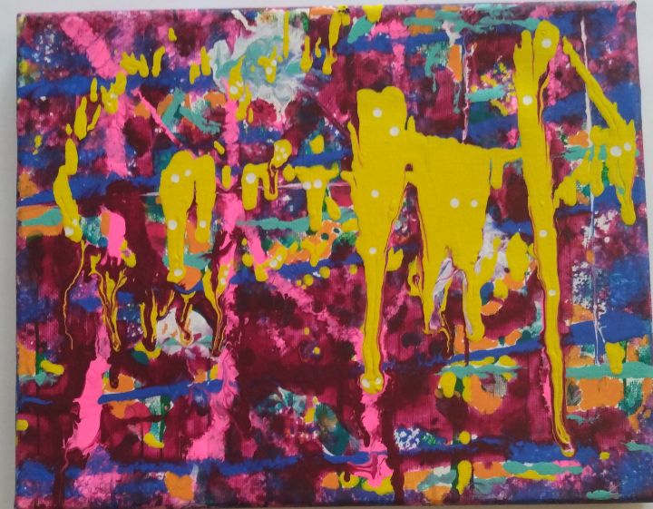Aliens - Tina Bina - Paintings & Prints, Abstract, Irregular Forms - ArtPal