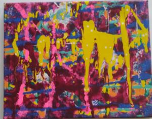 Aliens - Tina Bina - Paintings & Prints, Abstract, Irregular Forms - ArtPal