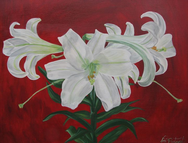 Lilies - Amy Prendergast - Paintings & Prints, Flowers, Plants, & Trees ...