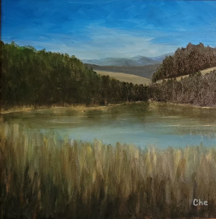 Blue reflections - CHE' ARTIST - Paintings & Prints, Landscapes ...