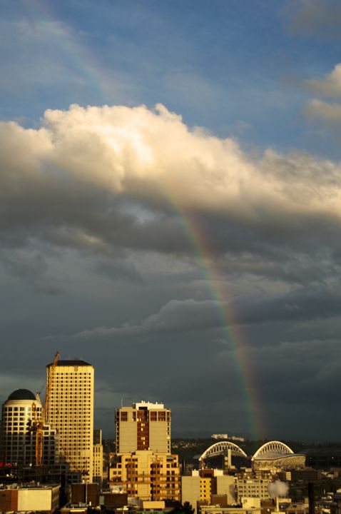 Rainbow over the Stadiums - Phil Holden Photography - Photography ...