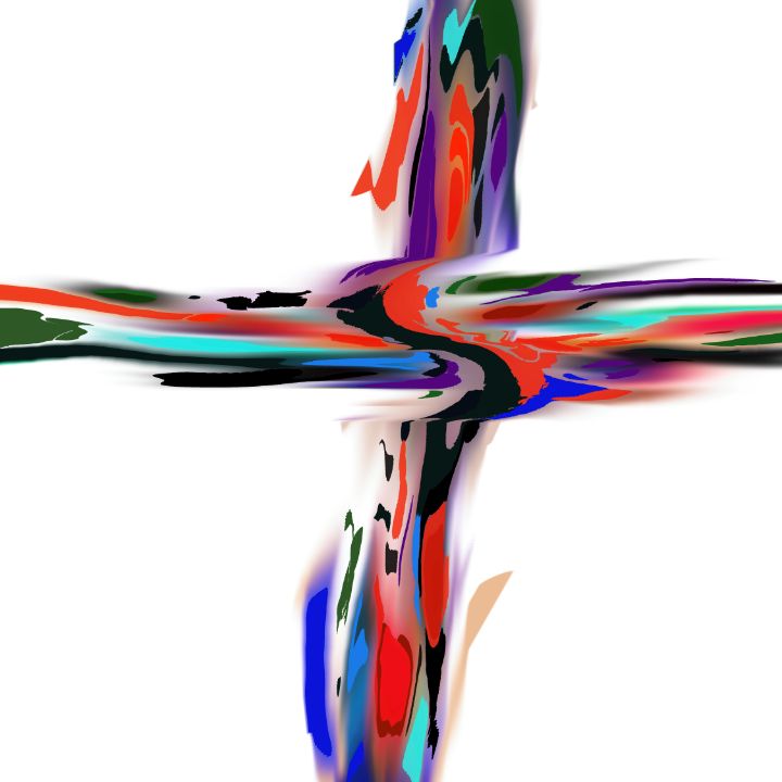 Cross - Abstract Art by Kathrine Ehler - Paintings & Prints, Abstract ...