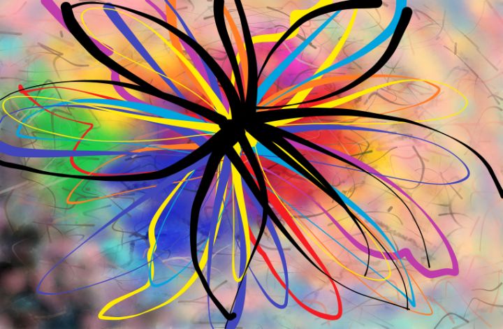 Flower power - Abstract Art by Kathrine Ehler - Paintings & Prints ...