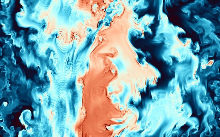 Blue molten colourful swirls - TJ Allen - Digital Art & AI, Abstract ...