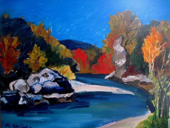 Autmun on Erzen River - BERTRAND SHIJAKU ART - Paintings & Prints ...