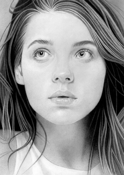 Female Portrait Pencil Drawing - Matthew Hack - Drawings & Illustration ...