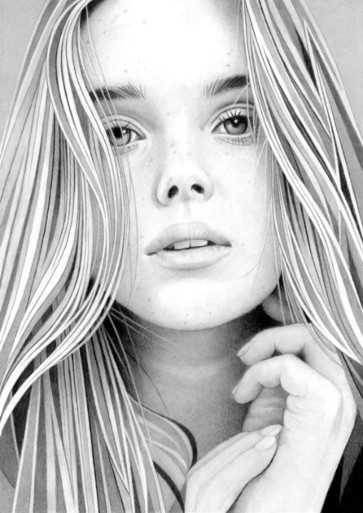 Female Portrait Pencil Drawing - Matthew Hack - Drawings & Illustration ...