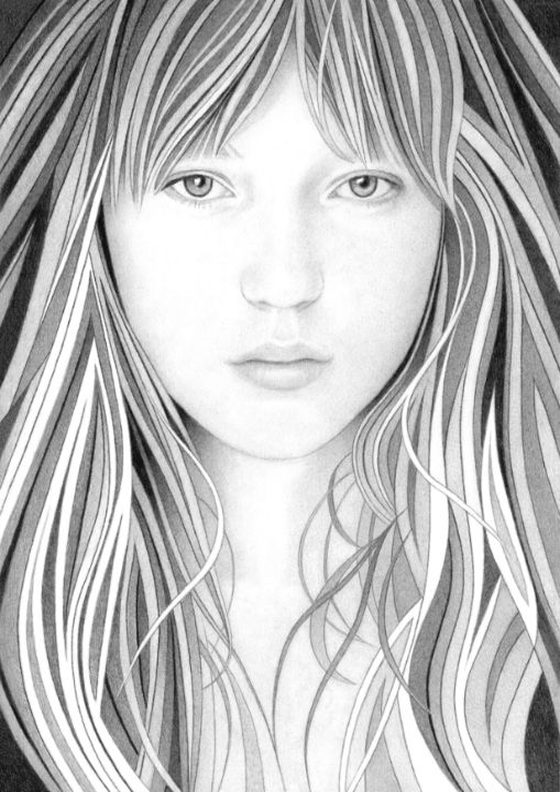 Female Portrait Pencil Drawing - Matthew Hack - Drawings & Illustration ...