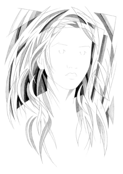 Abstract Portrait Pencil Drawing - Matthew Hack - Drawings ...