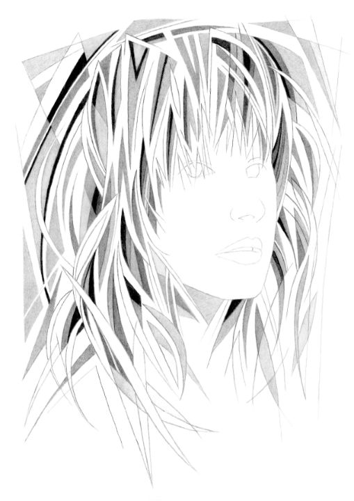 Abstract Portrait Pencil Drawing - Matthew Hack - Drawings ...