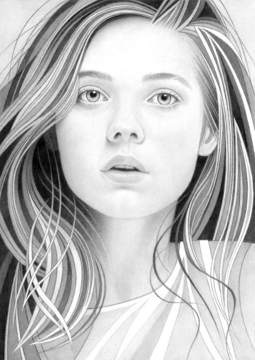 Female Portrait Pencil Drawing - Matthew Hack - Drawings & Illustration ...